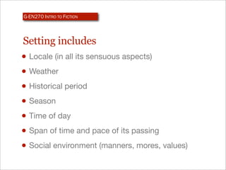 Elements of Fiction: Setting | PDF