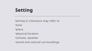 Setting-and-Atmosphere- Crerative Writing.pptx | Fiction | Books and ...