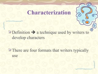 Setting And Characterization | PPT | Free Download