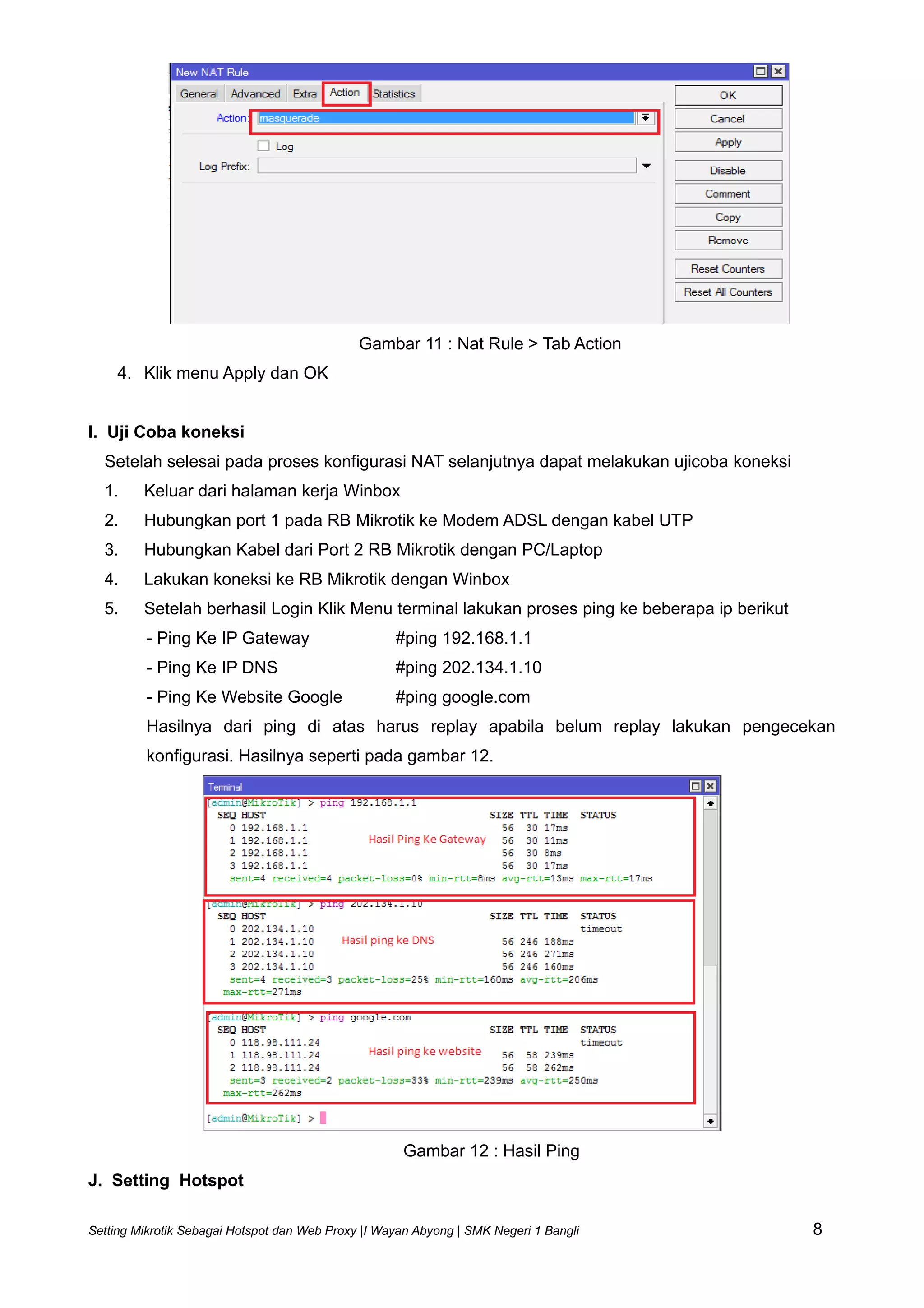 Setting hotspot-web-proxy-mikrotik | PDF