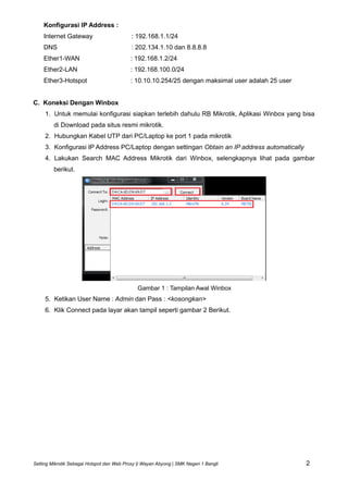 Setting hotspot-web-proxy-mikrotik | PDF