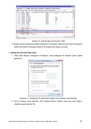 Setting hotspot-web-proxy-mikrotik | PDF