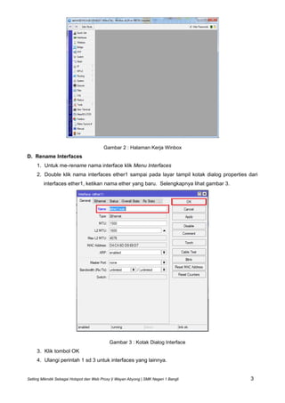 Setting hotspot-web-proxy-mikrotik | PDF