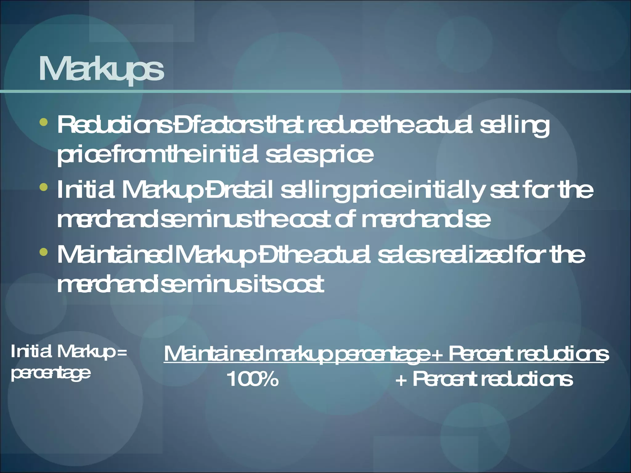 Retail Price Markup | PPT