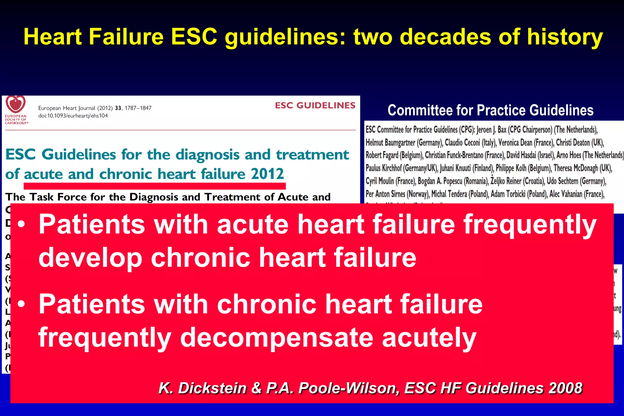 Setting the stage review of the esc acute heart failure guidelines | PPT