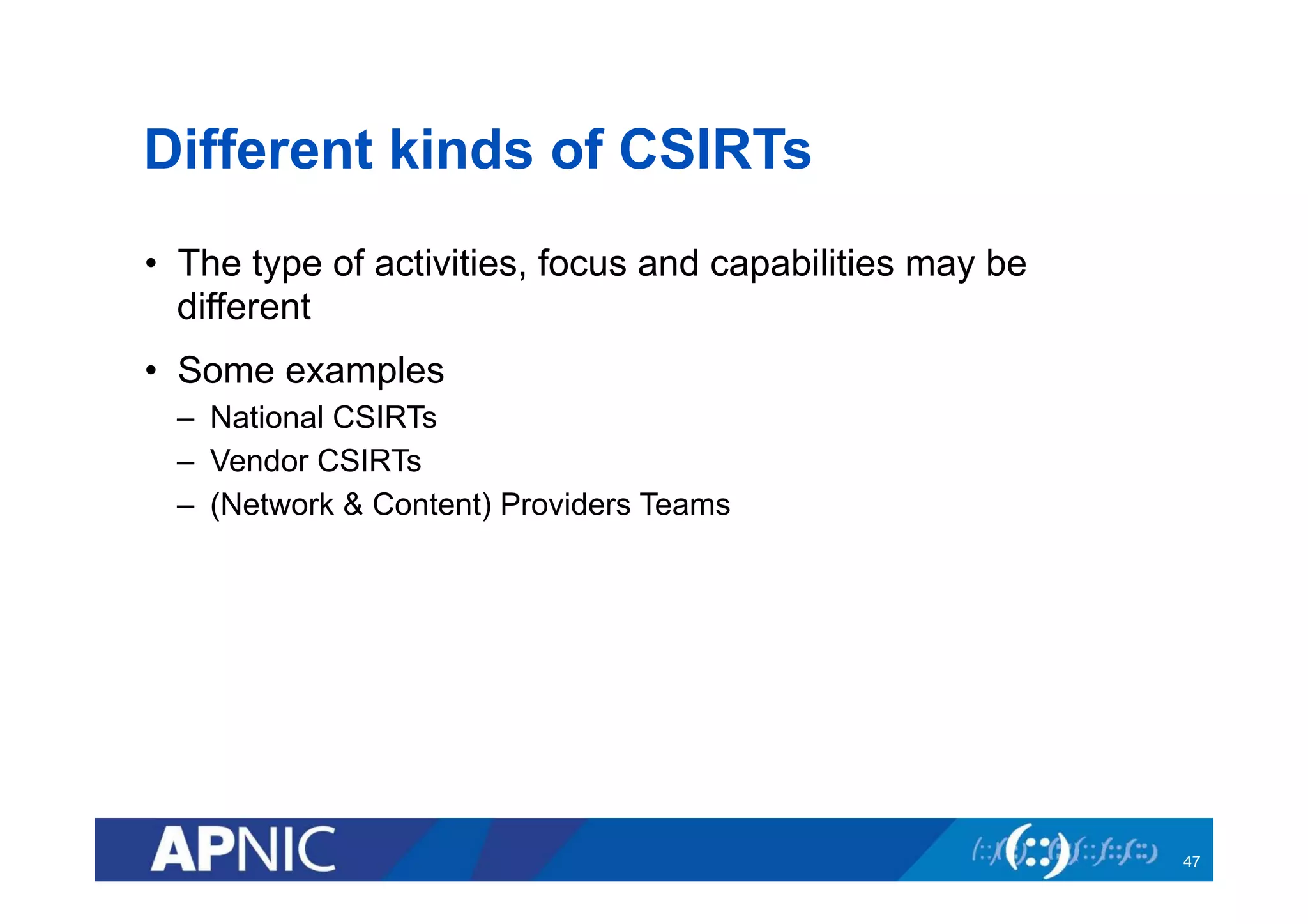 Setting up CSIRT | PDF