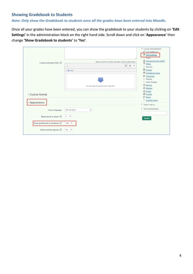 Setting a gradebook calulation on Moodle | PDF | Educational Assessment | Education