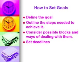 Setting and Achieving Goals | PPT