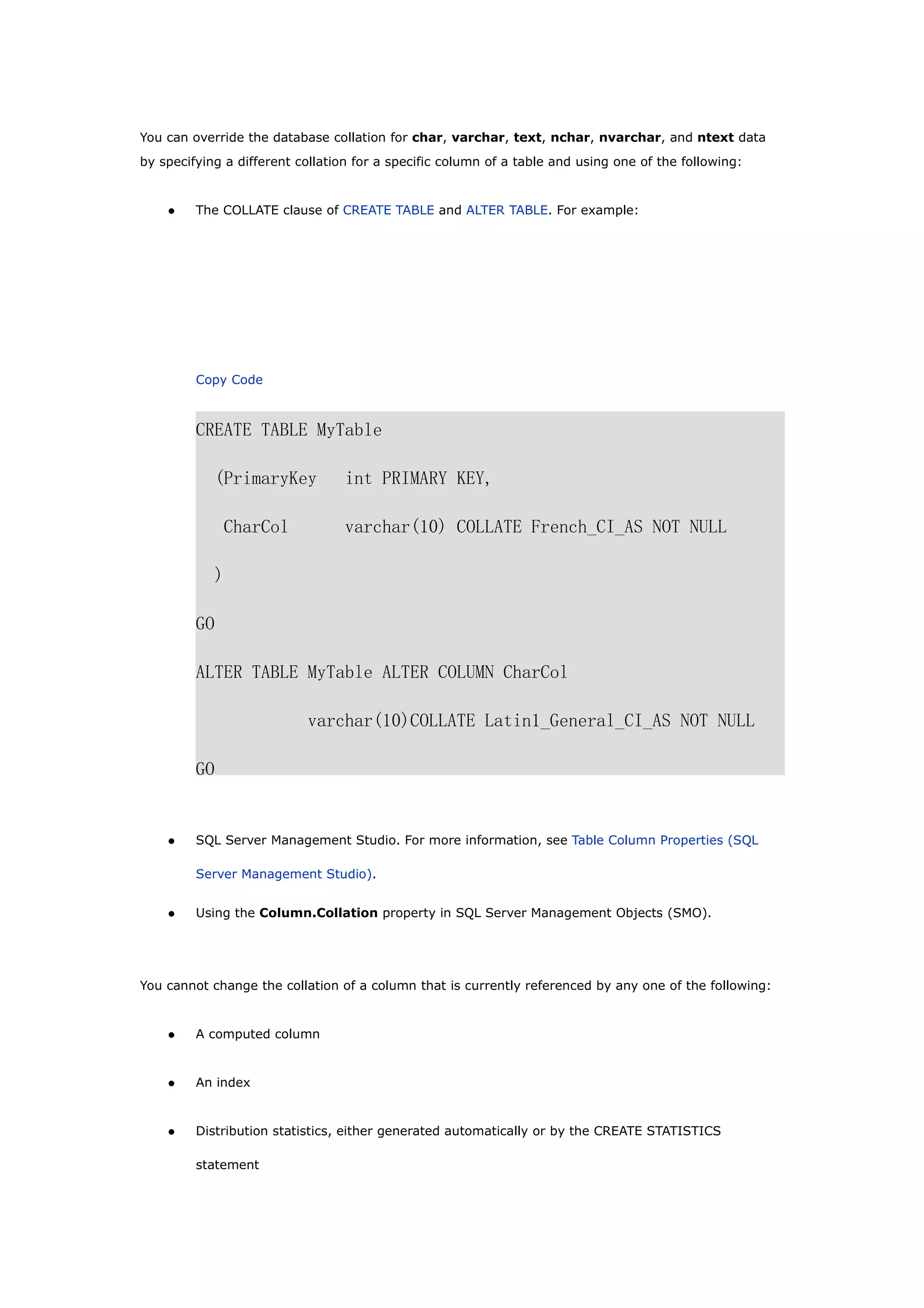 Setting And Changing The Column Collation.Doc Setting And Changing The Column Collation.Doc