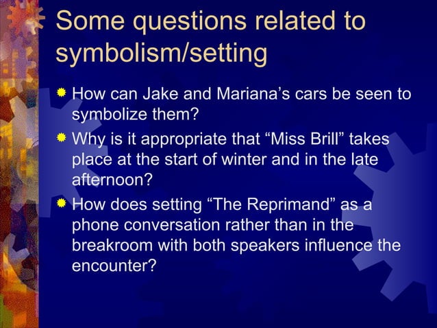 Setting and symbolism | PPT
