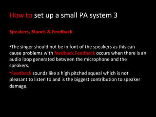 Setting up a small PA | PPT