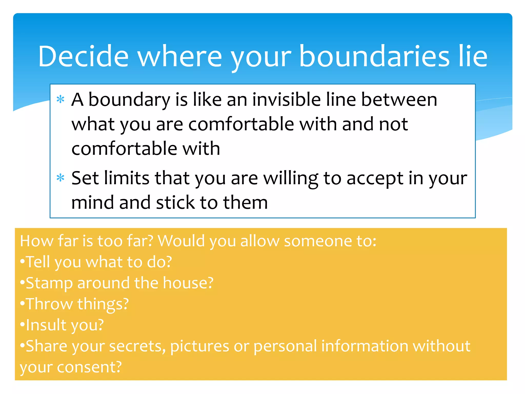 Setting assertive boundaries | PPTX