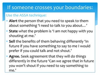 Setting assertive boundaries | PPTX