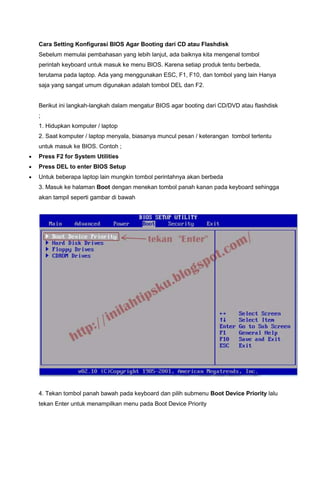 Setting bios dan install windows | DOCX