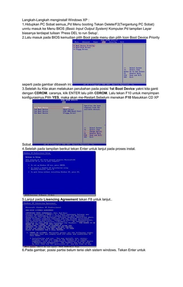 Setting bios dan install windows | DOCX