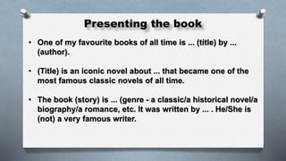 Setting up a book review for high school students | PPTX