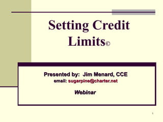 Setting credit limits | PPT