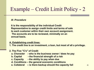 Setting credit limits | PPT