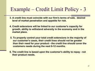 Setting credit limits | PPT