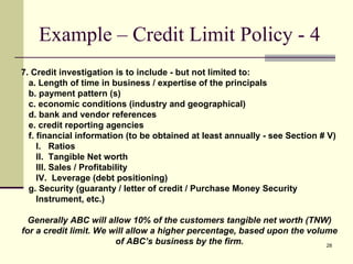 Setting credit limits | PPT