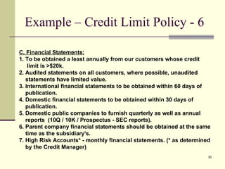 Setting credit limits | PPT