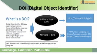 MUDAH MENDAFTAR DOI PADA JURNAL BERBASIS OJS | PDF