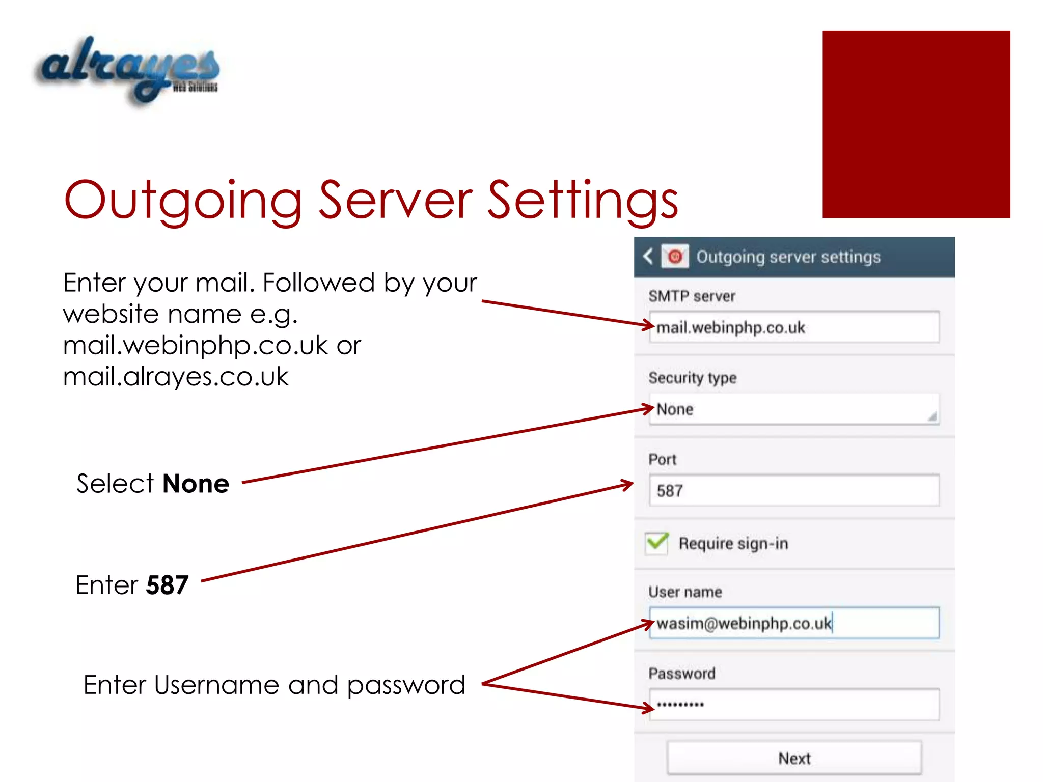 Setting emails on android | PPTX