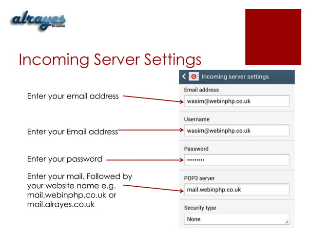 Setting emails on android | PPT