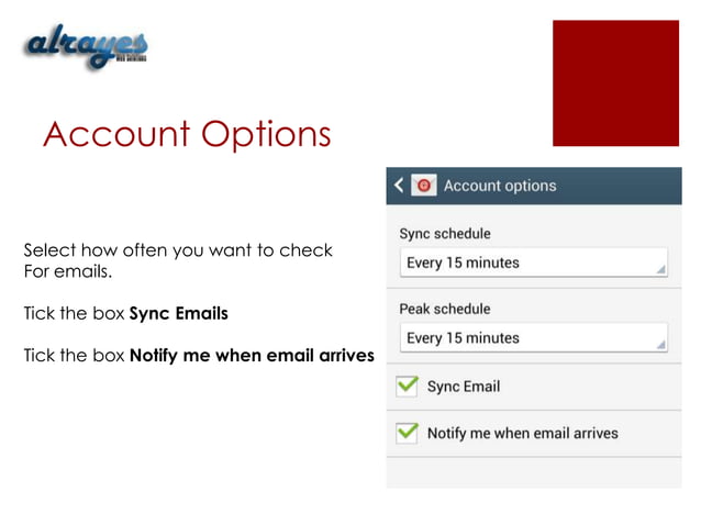 Setting emails on android | PPT
