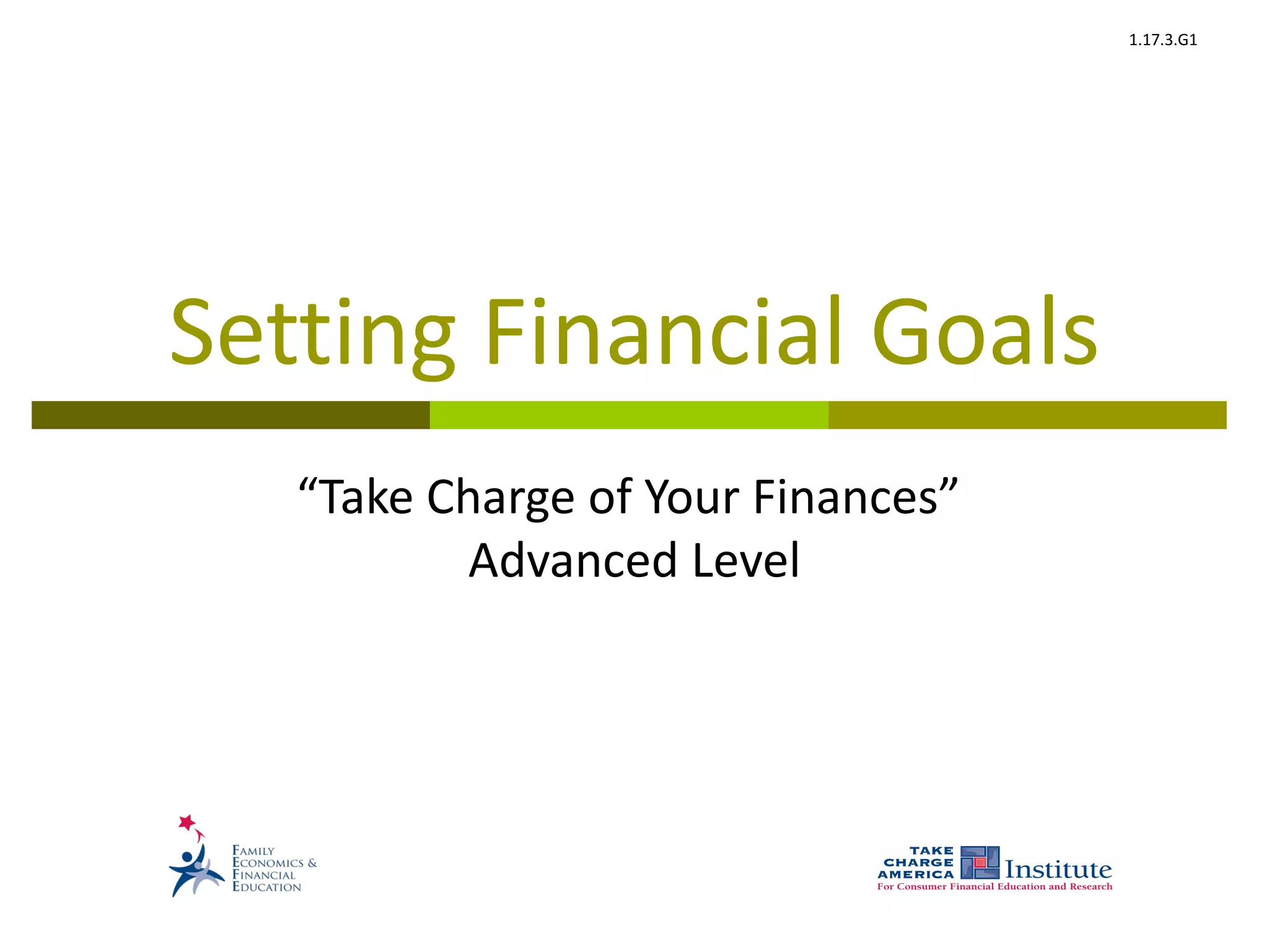 Setting Financial Goals Presentation | PPT