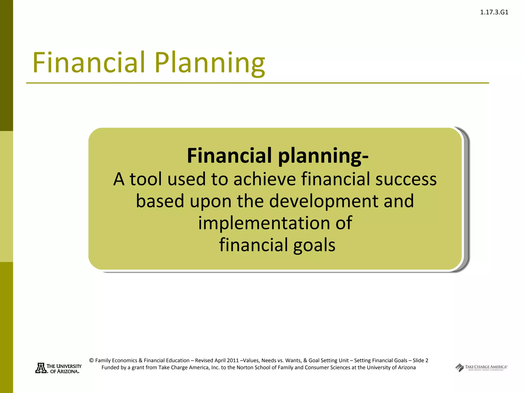 Setting Financial Goals Presentation | PPT