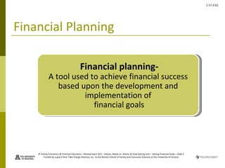 Setting Financial Goals Presentation | PPT