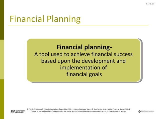 Setting Financial Goals Presentation Ppt