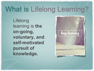 Setting goals for lifelong learning | PPTX