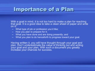 Setting Goals For Yourself, And Motivating Yourself | PPT