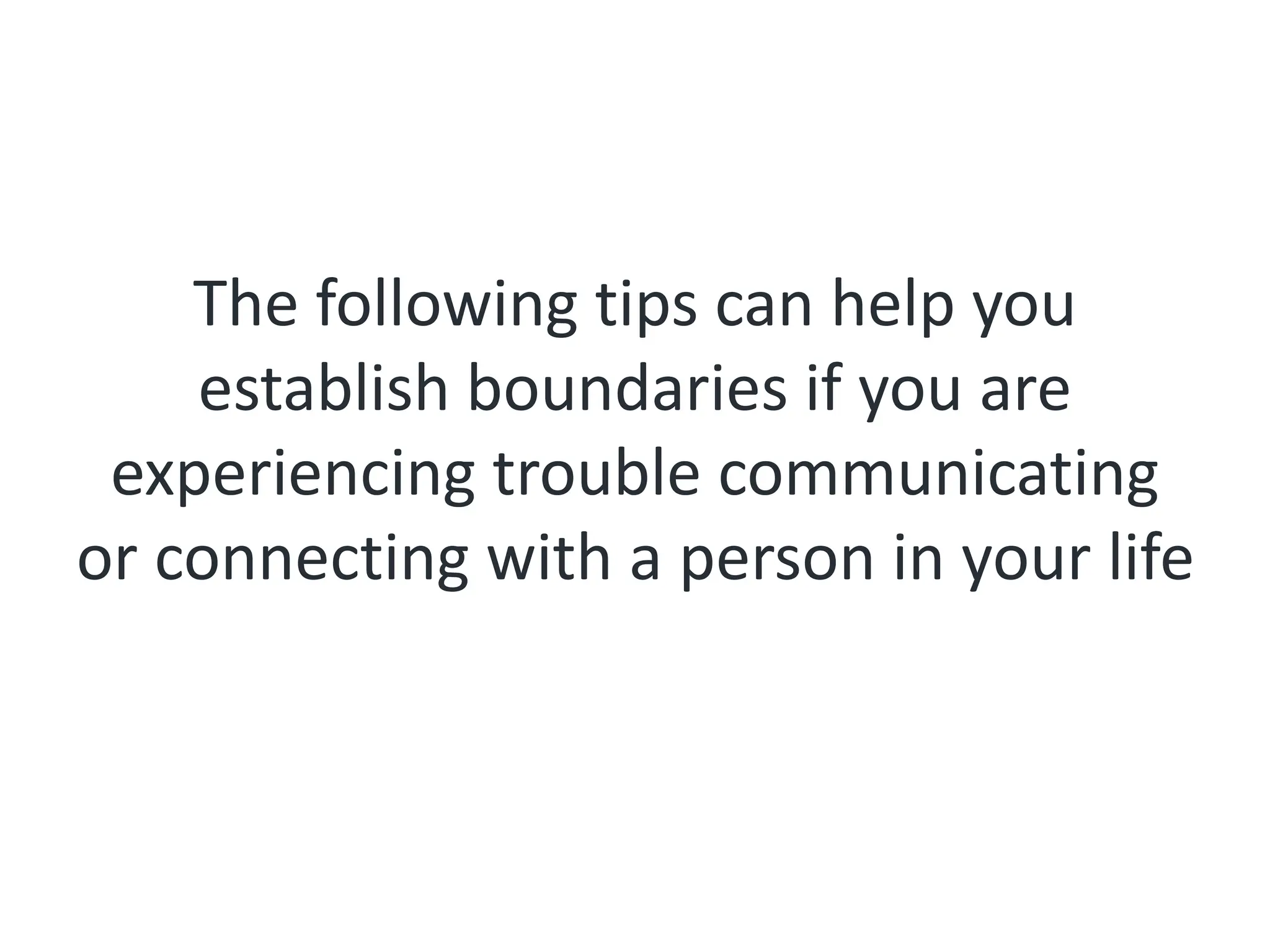 How to set and maintain healthy boundaries | PPTX