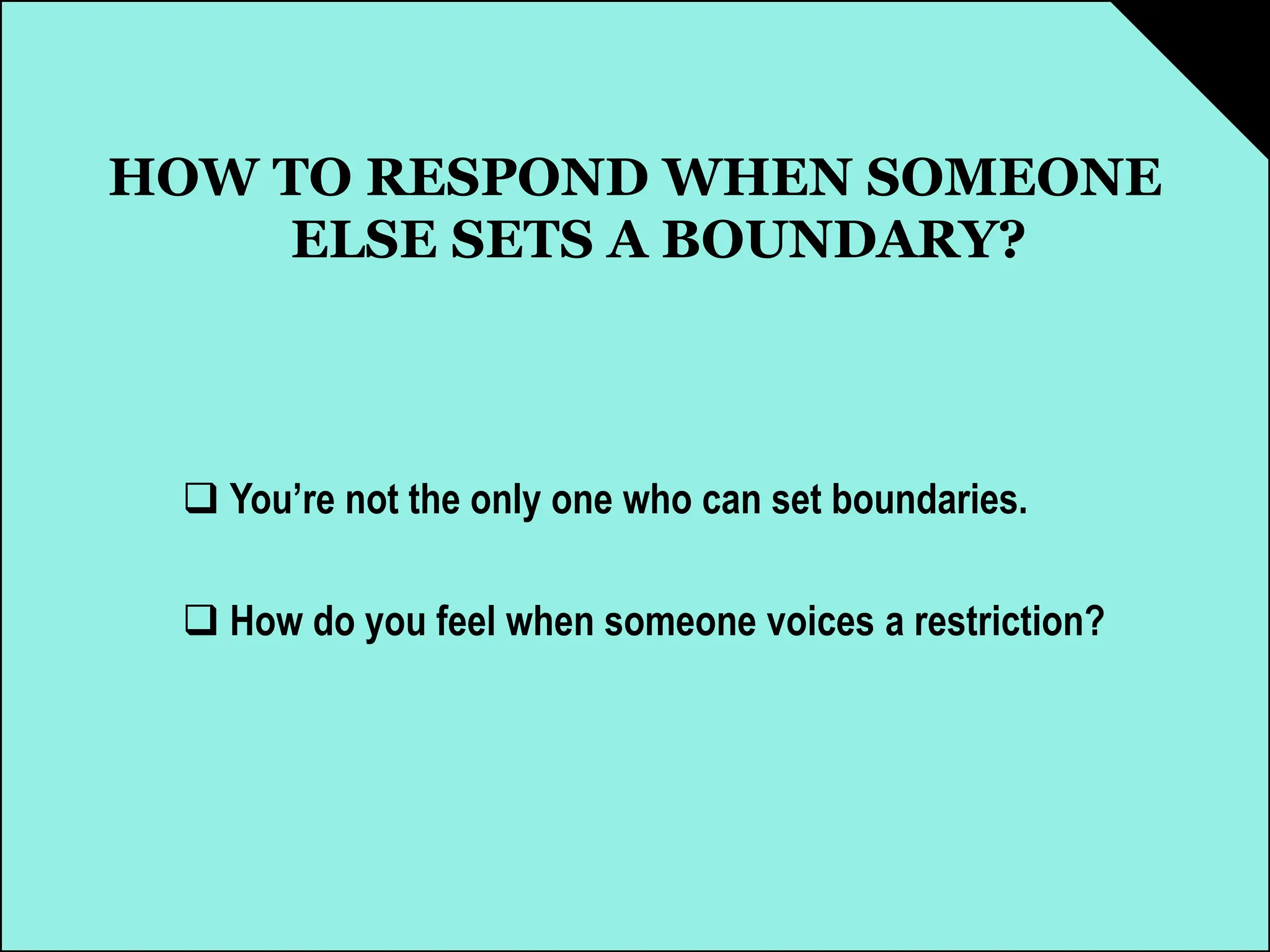 How to set and maintain healthy boundaries | PPTX