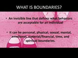 How to set and maintain healthy boundaries | PPTX