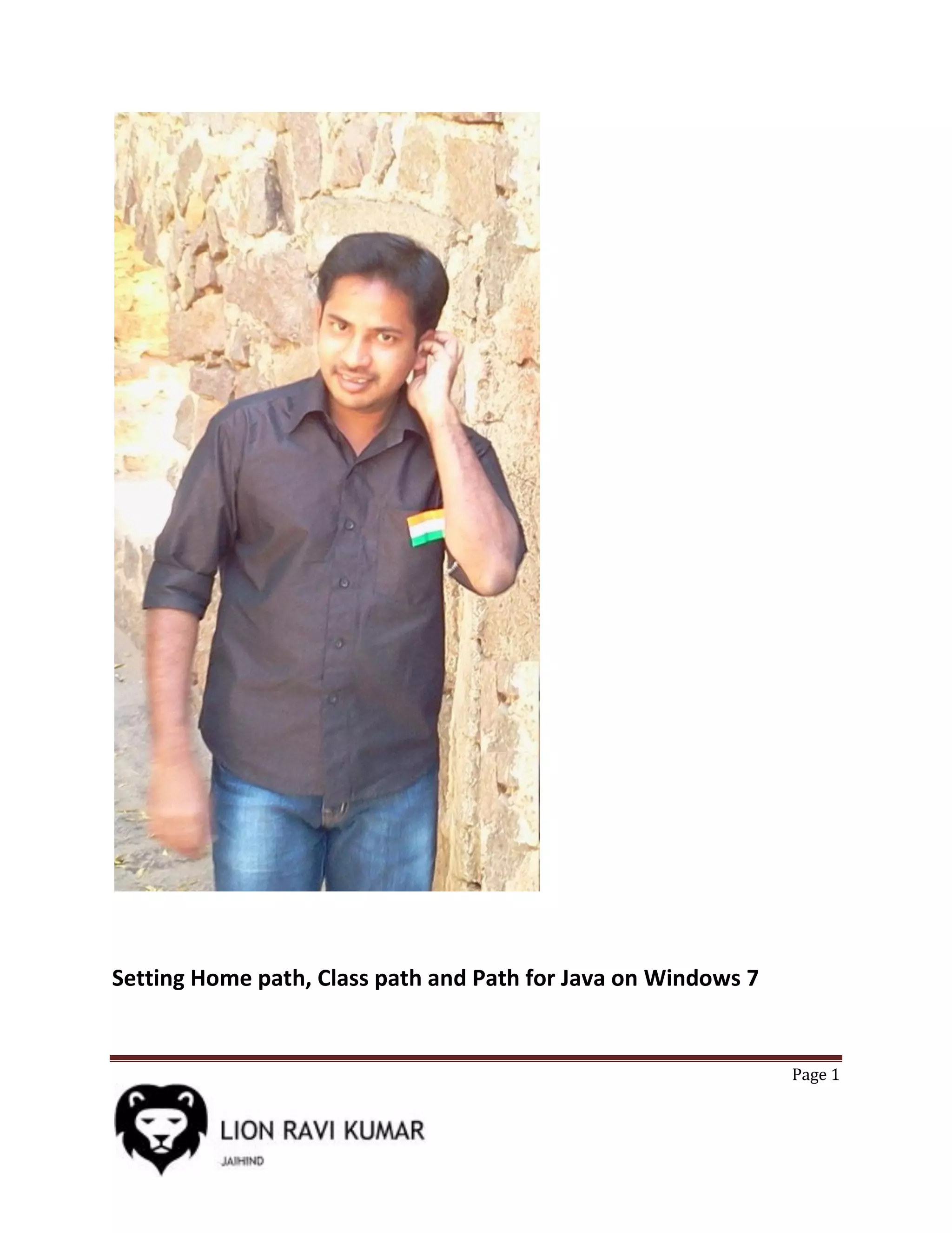 Set Java Home, Classpath, Path Windows 7 | PDF