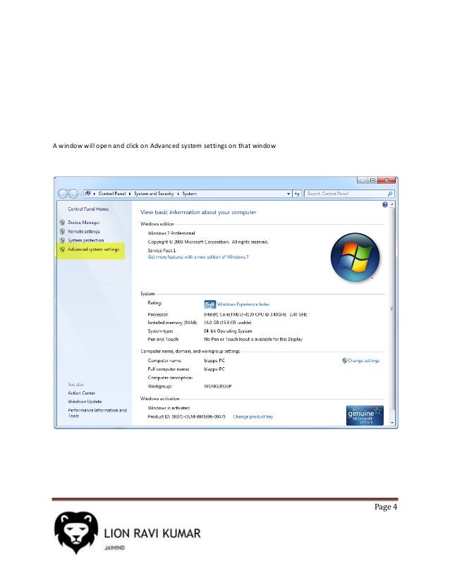 Setting Home Path Class Path And Path For Java On Windows 7