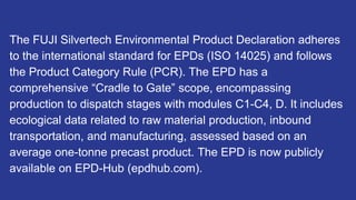 SETTING INDUSTRY MILESTONES WITH THE FIRST VERIFIED EPD FOR PRECAST ...
