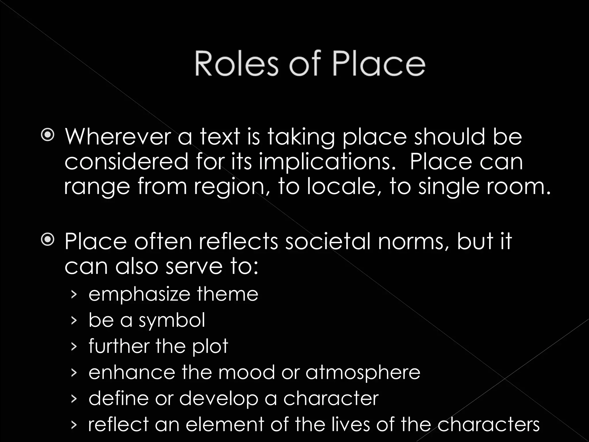 Setting in literature | PPT