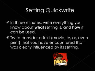 Setting in literature | PPT