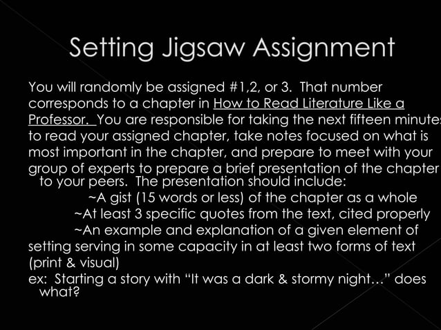 Setting in literature | PPT