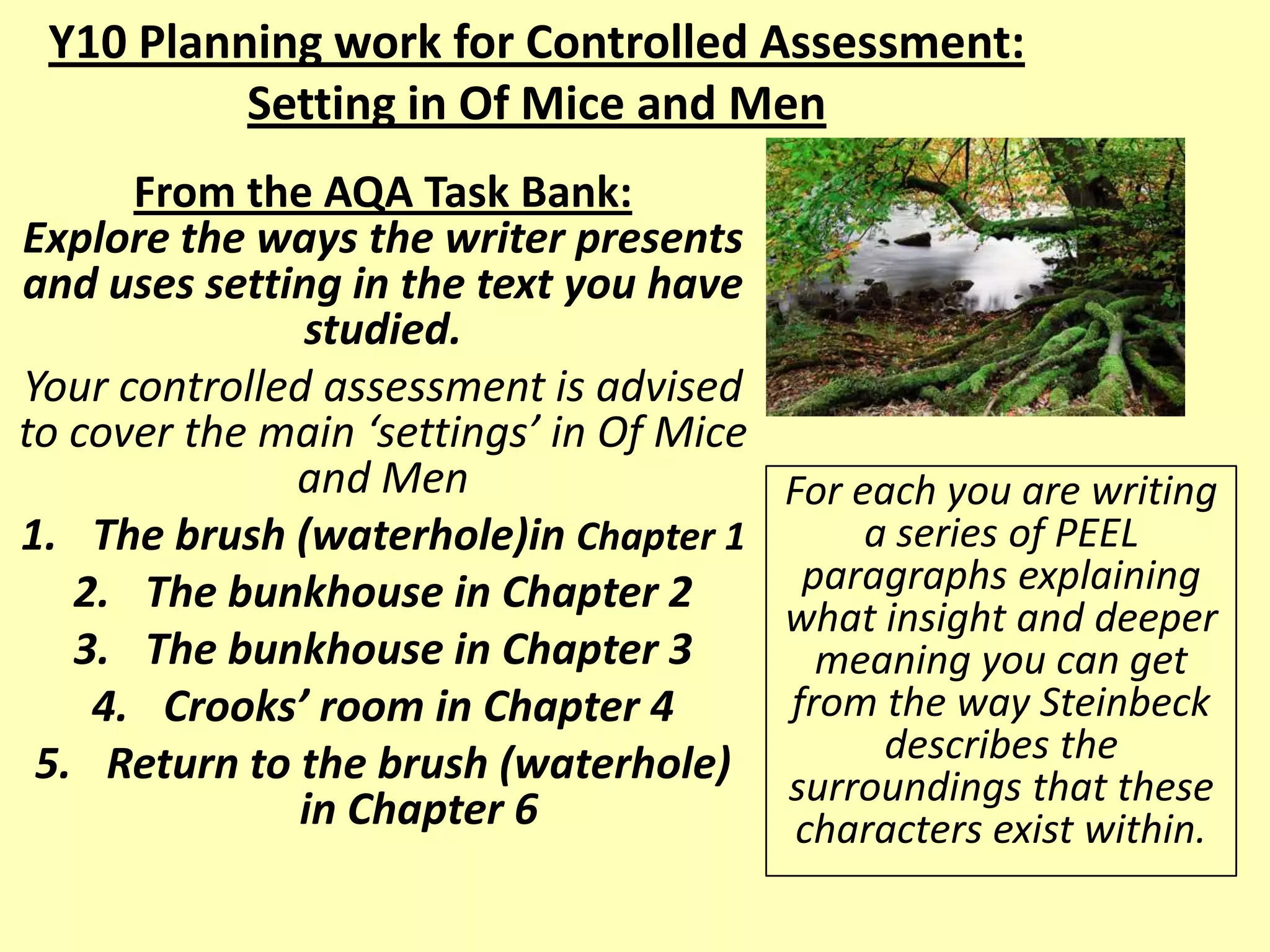 Setting in of mice and men2 | PPTX