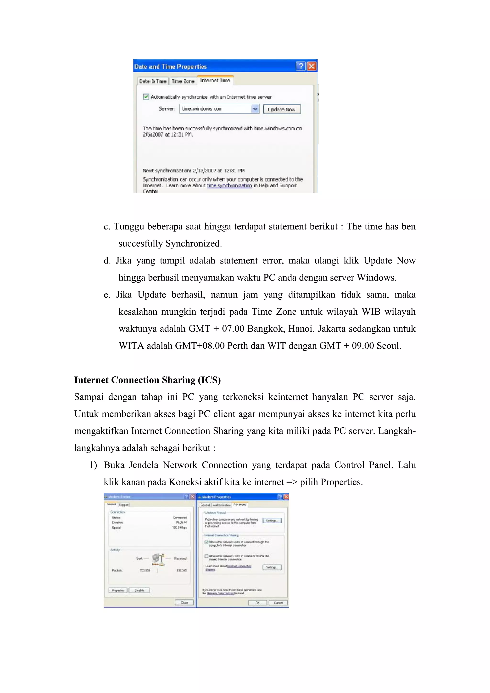 Setting jaringan warnet berbasis windows xp | PDF
