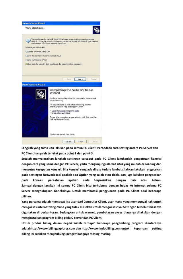 Setting jaringan warnet berbasis windows xp dan adsl modem | PDF
