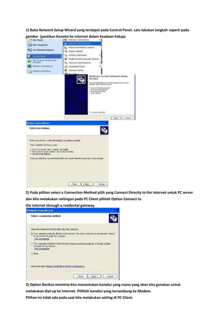 Setting jaringan warnet berbasis windows xp dan adsl modem | DOCX
