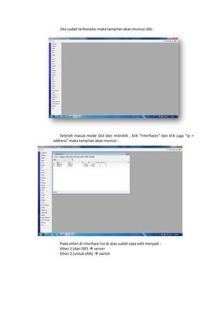 Setting mikrotik warnet i | PDF