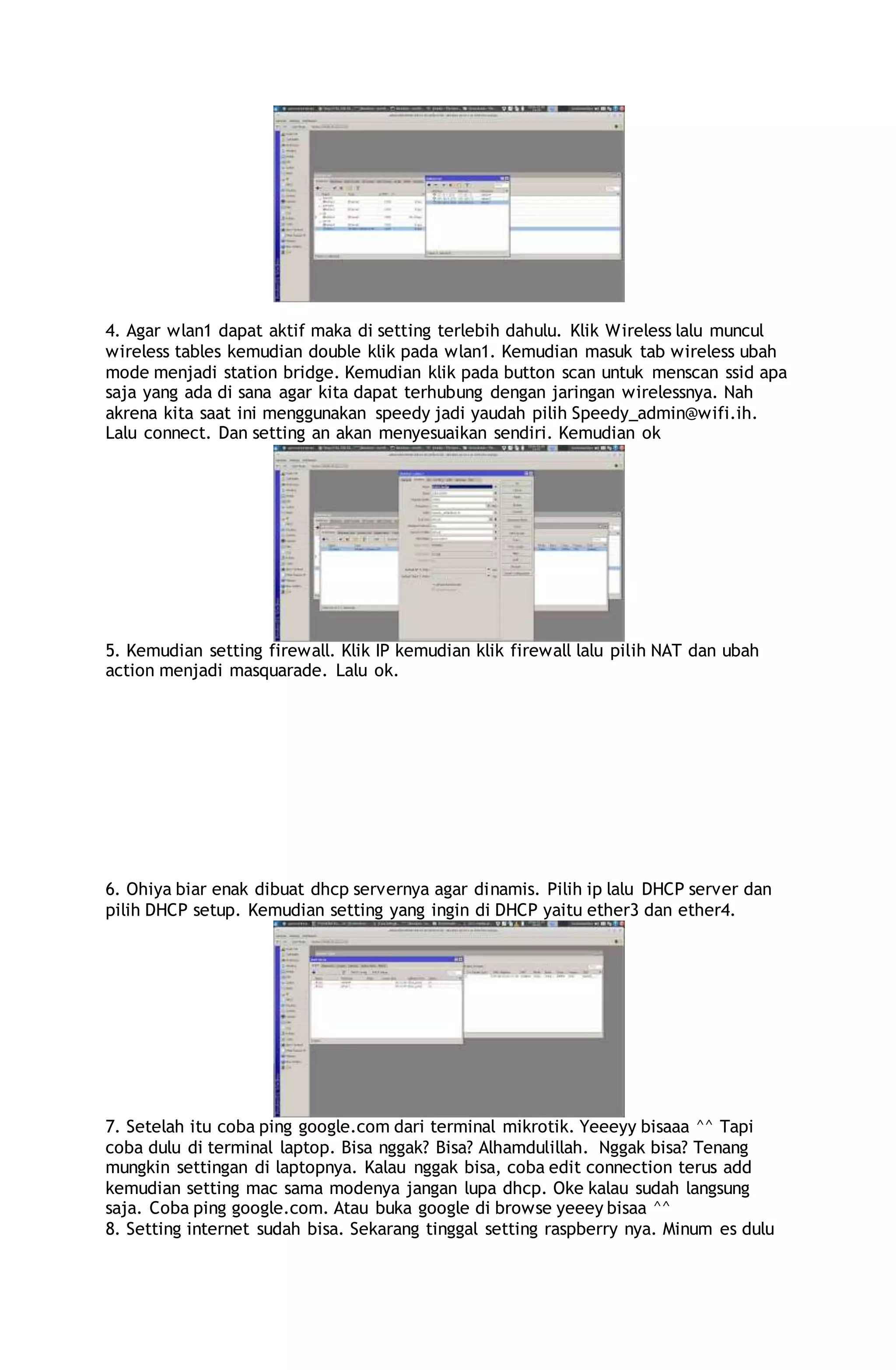 Setting mikrotik wireless rb941 | DOCX